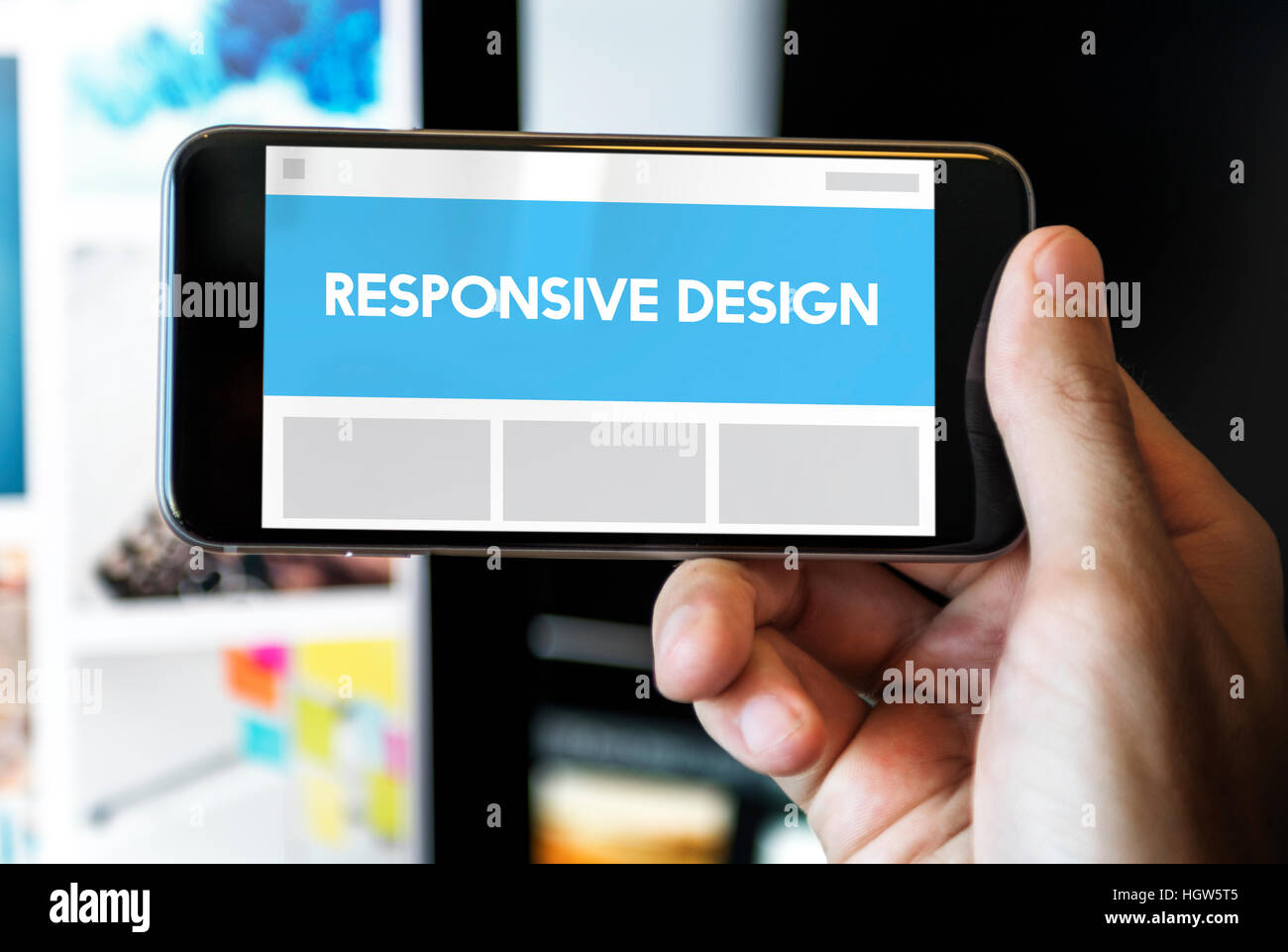 Responsive Design Layout Internet Concept Stock Photo - Alamy