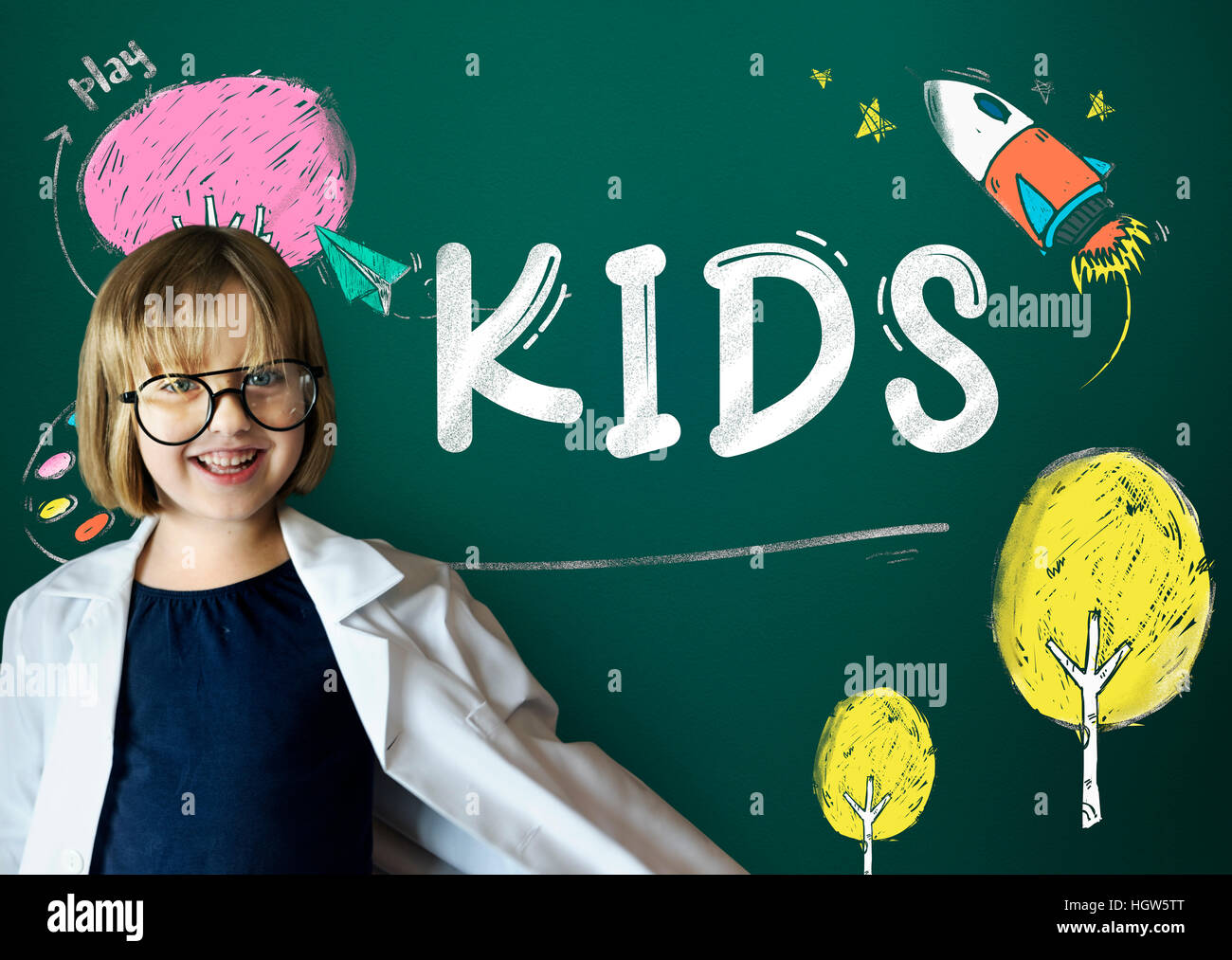 Kids Children Childhood Imagination Concept Stock Photo - Alamy