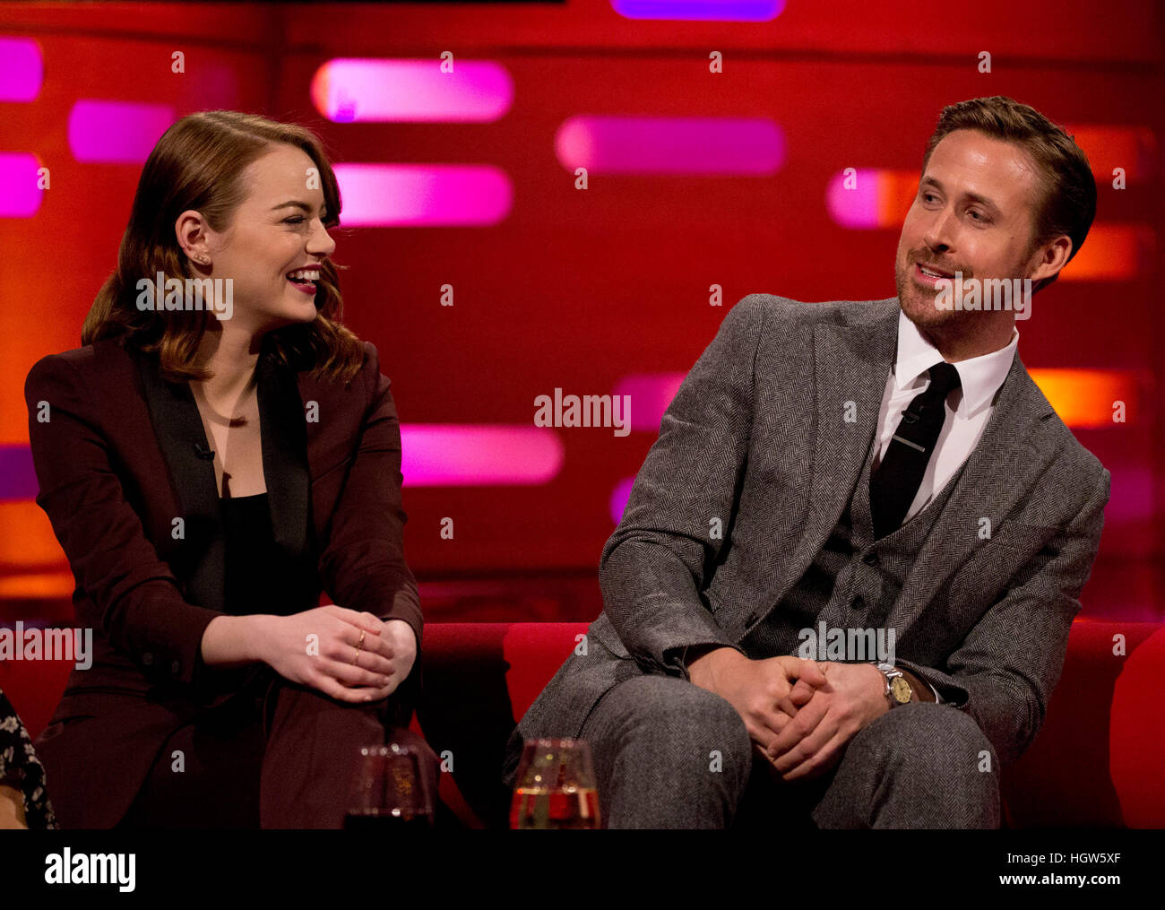 Ryan gosling filming graham norton show london studios london hi-res ...