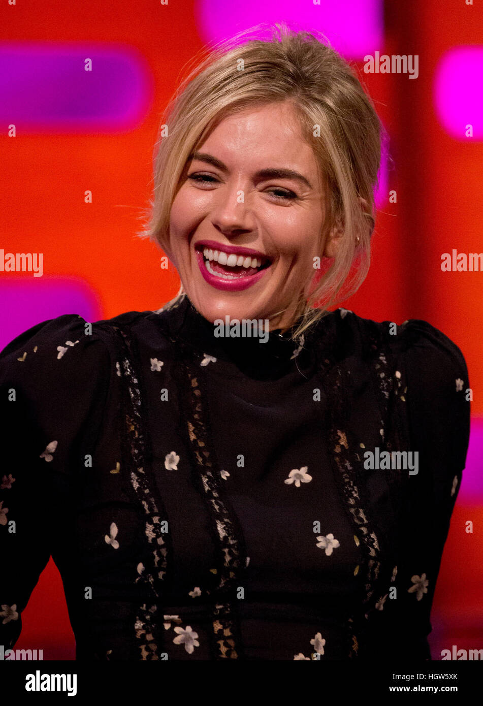 Sienna Miller during filming of the Graham Norton Show at The London ...