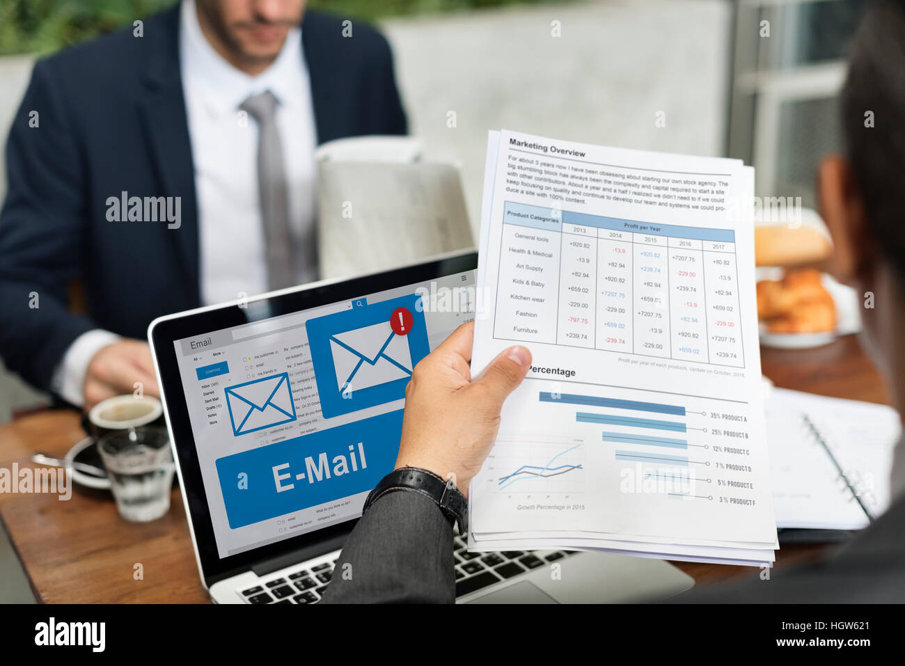 Email Conversation New Message Concept Stock Photo - Alamy