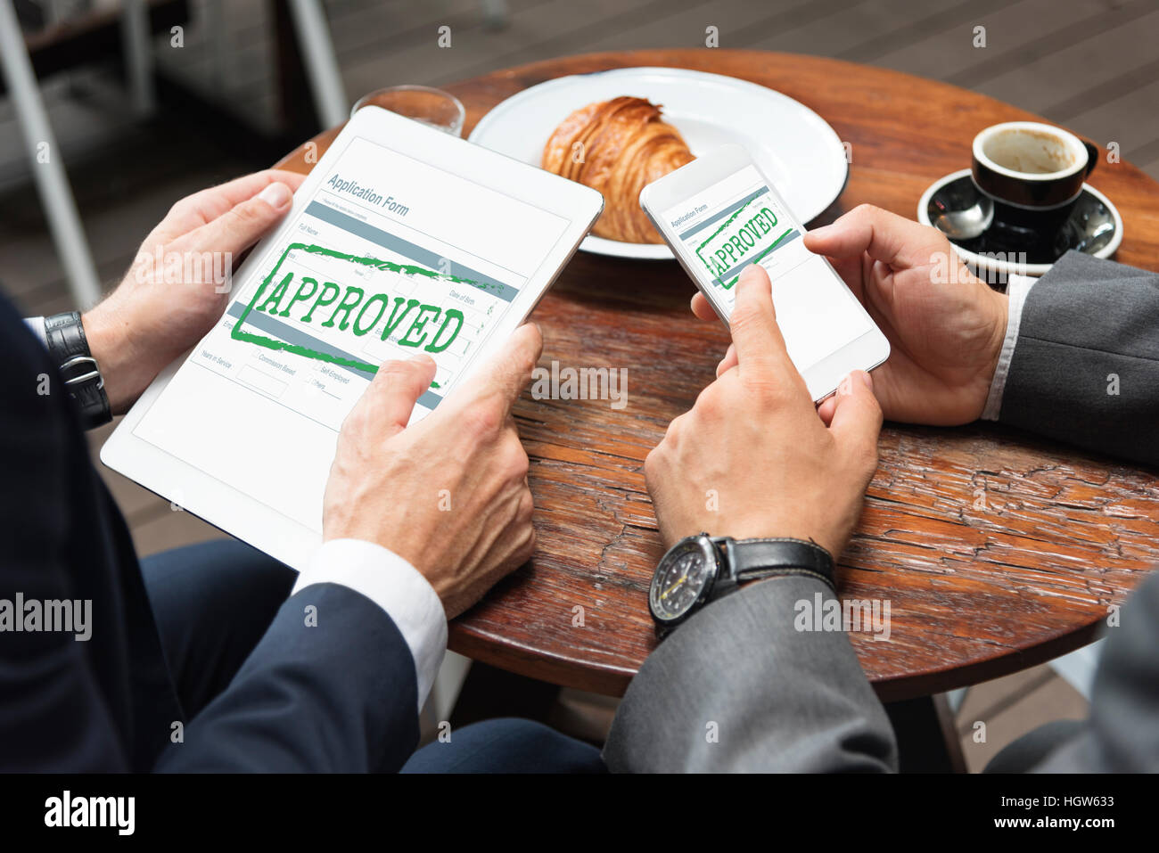 Approved Accepted Application Form Concept Stock Photo - Alamy