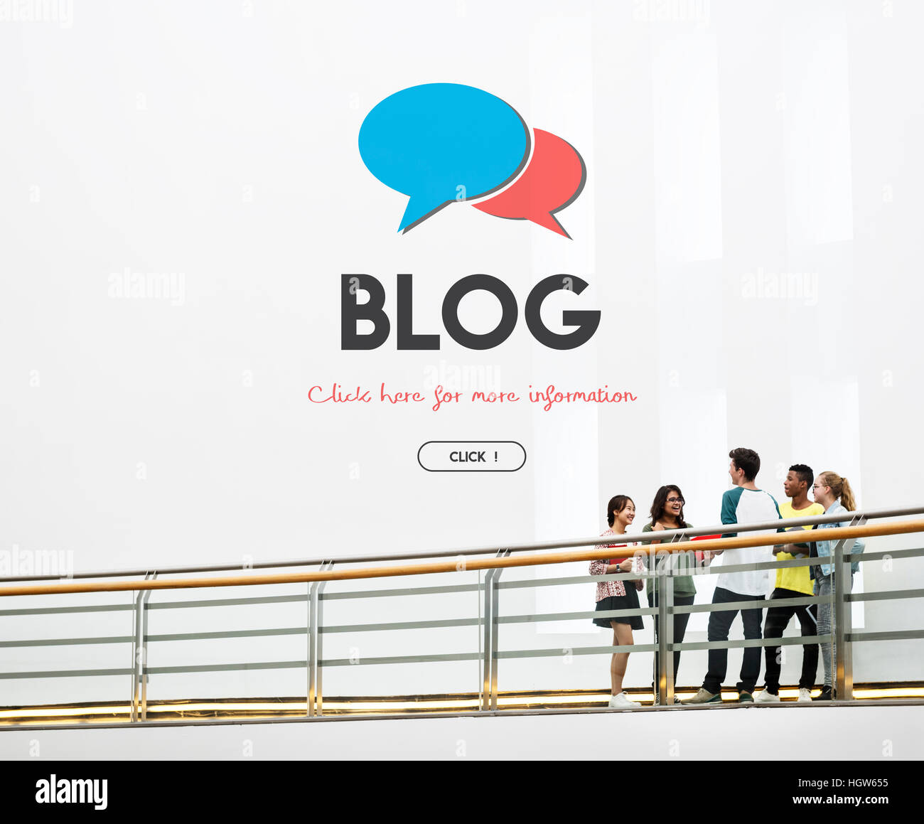 Social Blog Communication Connection Message Concept Stock Photo - Alamy