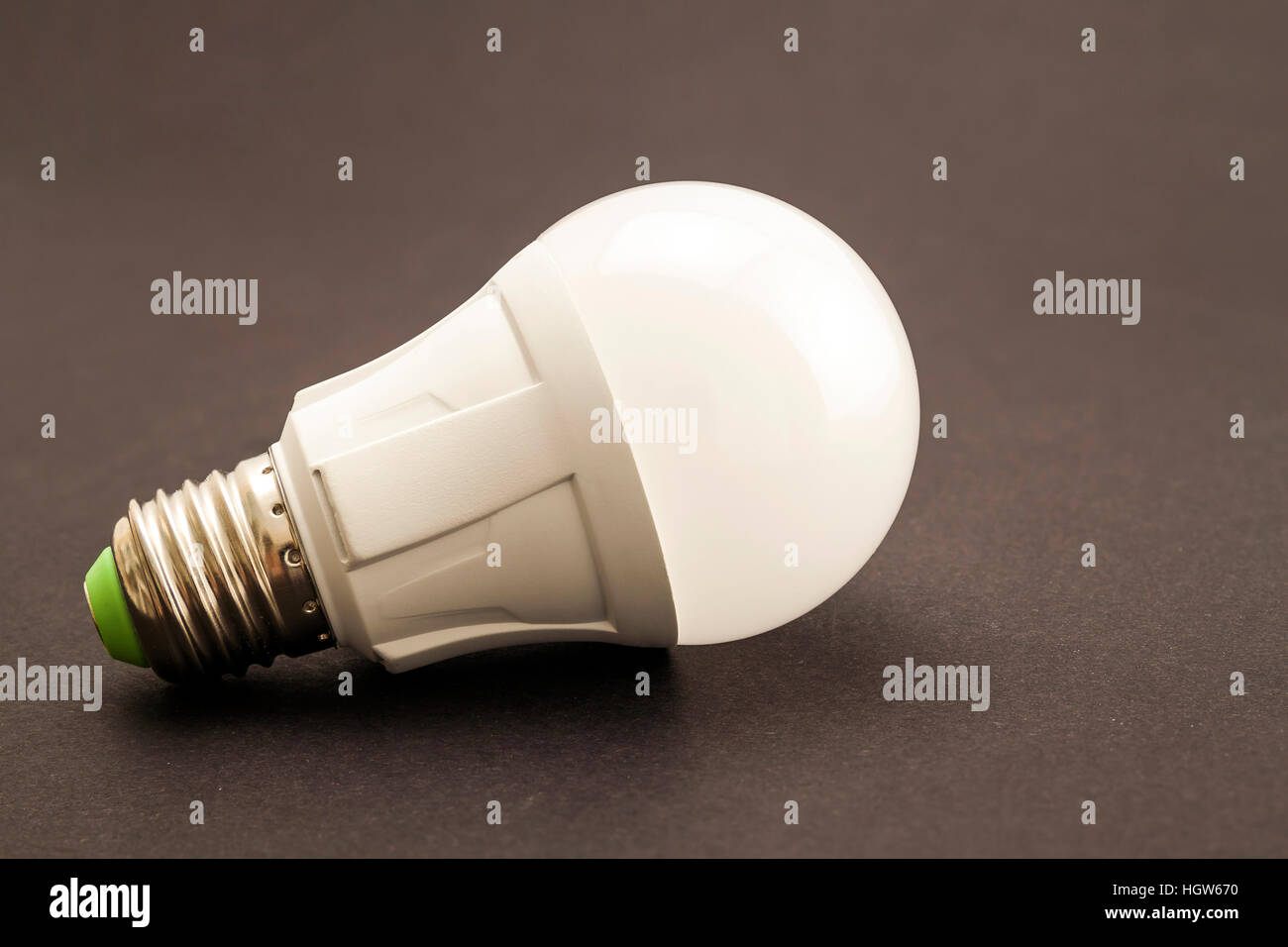 Glowing LED lamp on dark background Stock Photo - Alamy