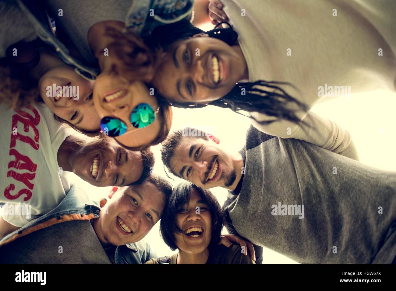 Diverse Group People Huddle Concept Stock Photo - Alamy