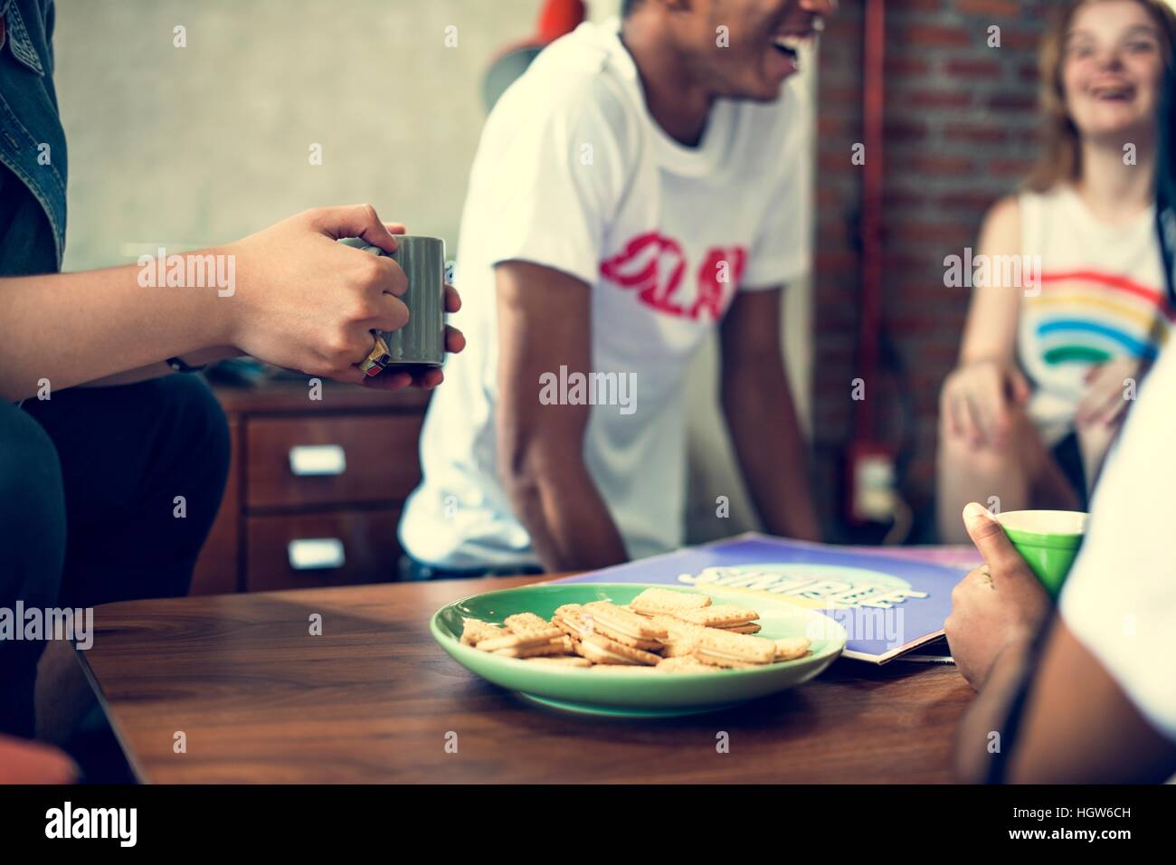 Diverse Group People Doing Project Concept Stock Photo - Alamy