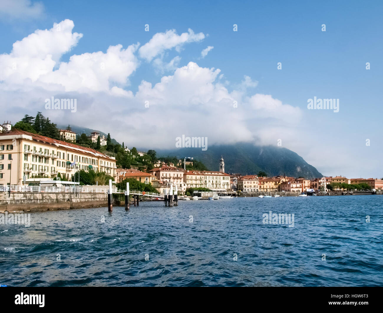 Menaggio, Italy - august 25, 2015: Menaggio view with perspective and ...