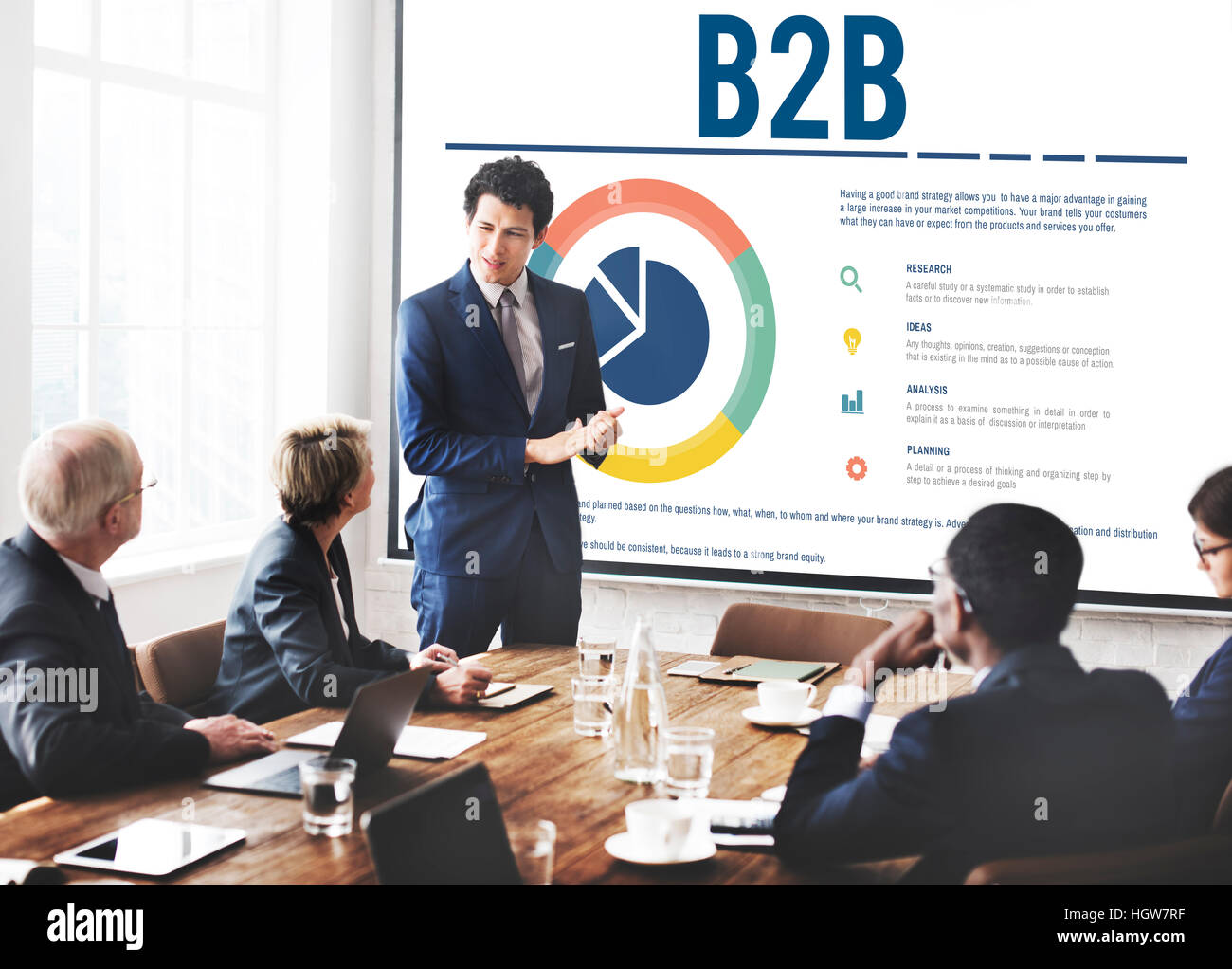 Small Business Analysis Pie Chart Concept Stock Photo - Alamy