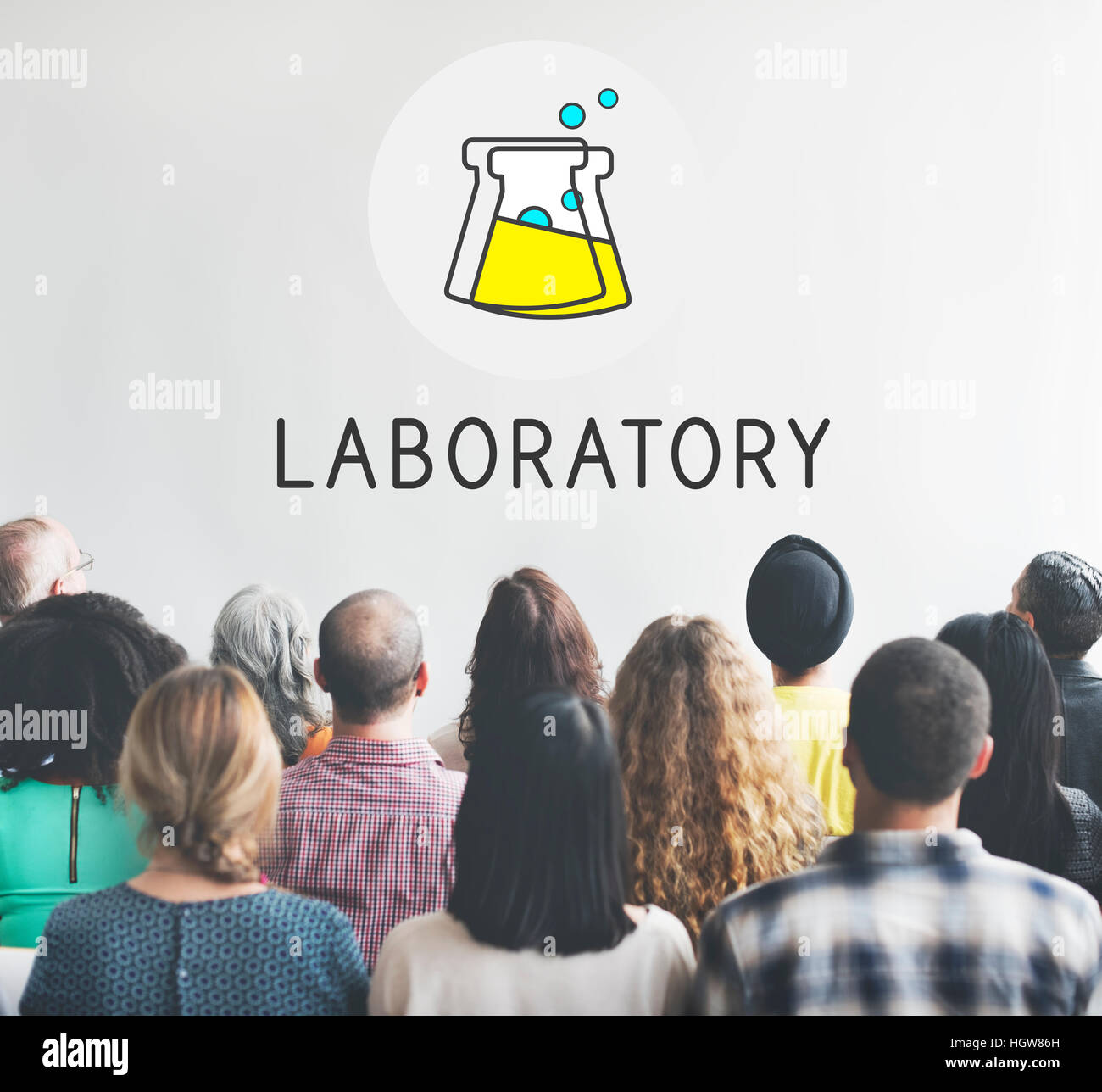 Science Lab Experiment Beaker Icon Concept Stock Photo - Alamy
