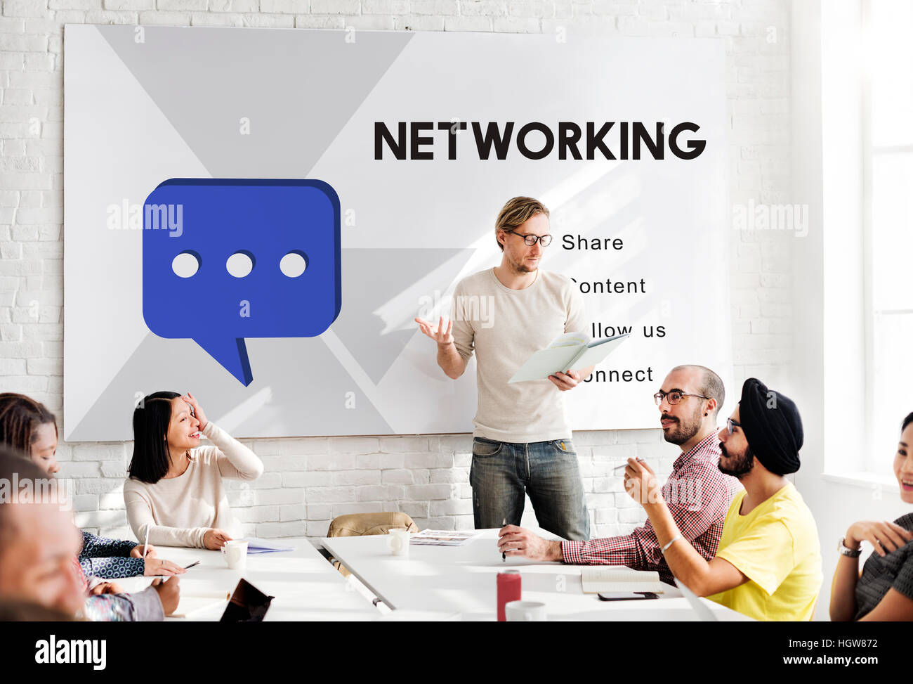 Social Network Communication Connection Concept Stock Photo - Alamy