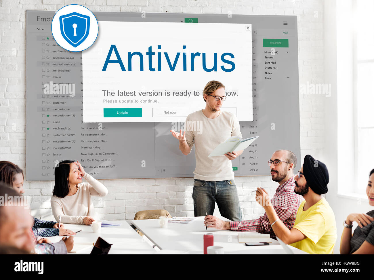 Firewall Antivirus Alert Protection Security Caution Concept Stock ...