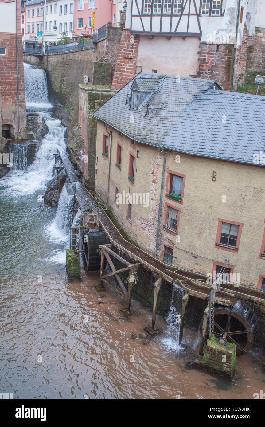 Waterfall, Saarburg, Trier-Saarburg, Rhineland-Palatinate, Germany ...