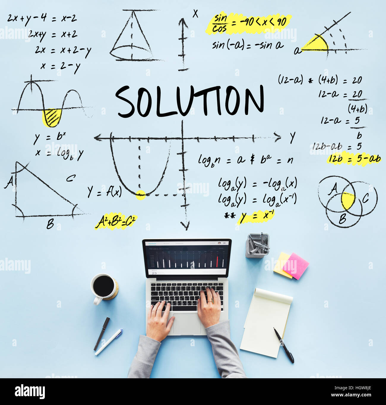 Methematics Math Algebra Calculus Numbers Concept Stock Photo - Alamy