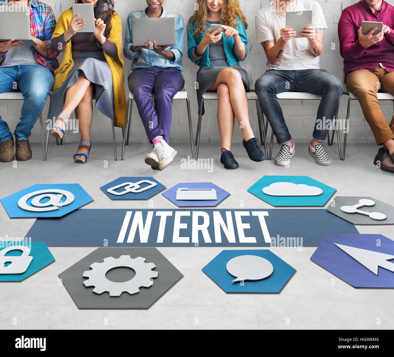 Internet People Network Graphic Concept Stock Photo - Alamy