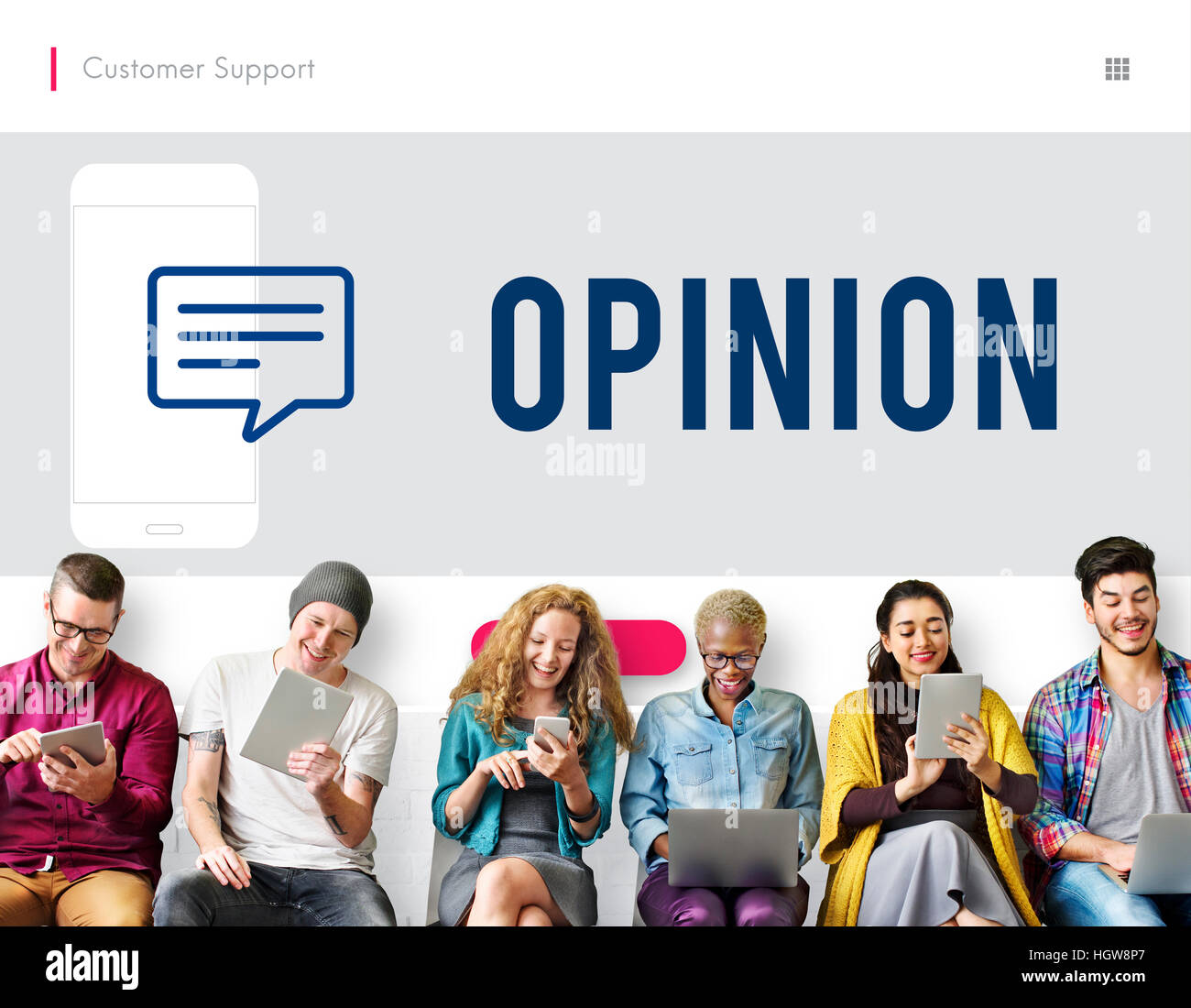 Customer Mobile Communication Speech Bubble Concept Stock Photo - Alamy