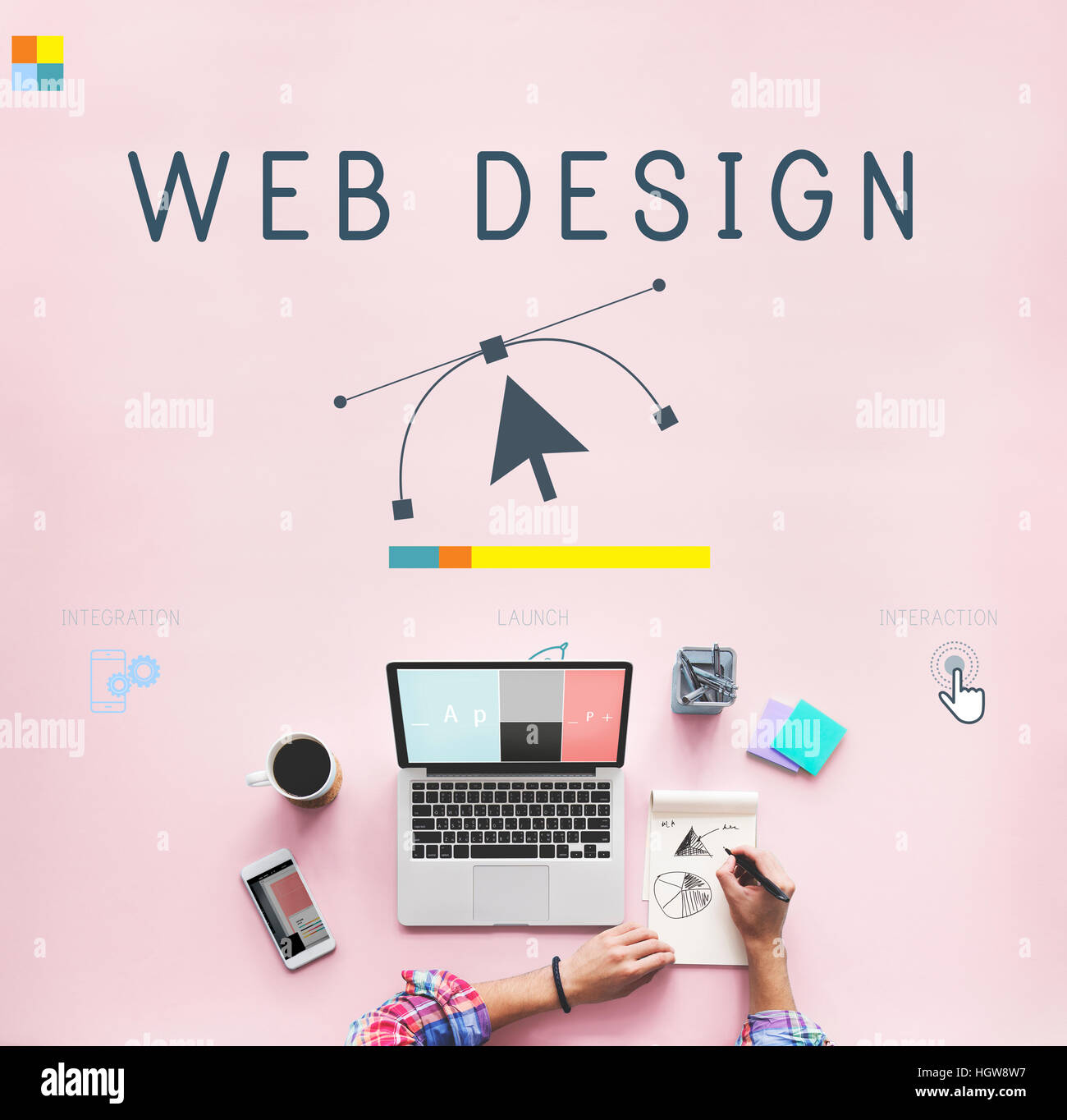 Responsive Design Website Template Layout Concept Stock Photo - Alamy