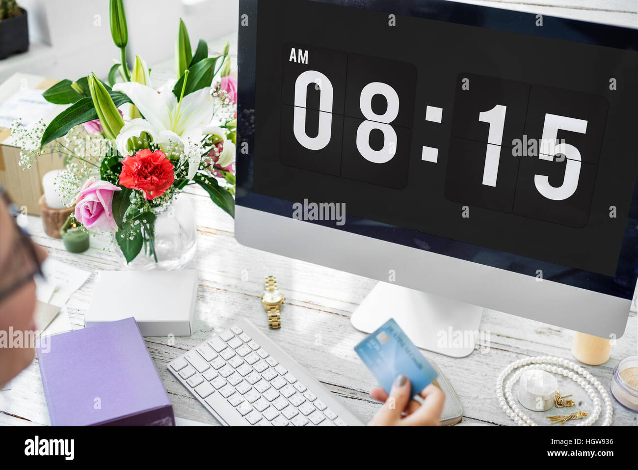 Digital time clock and time card hi-res stock photography and images ...