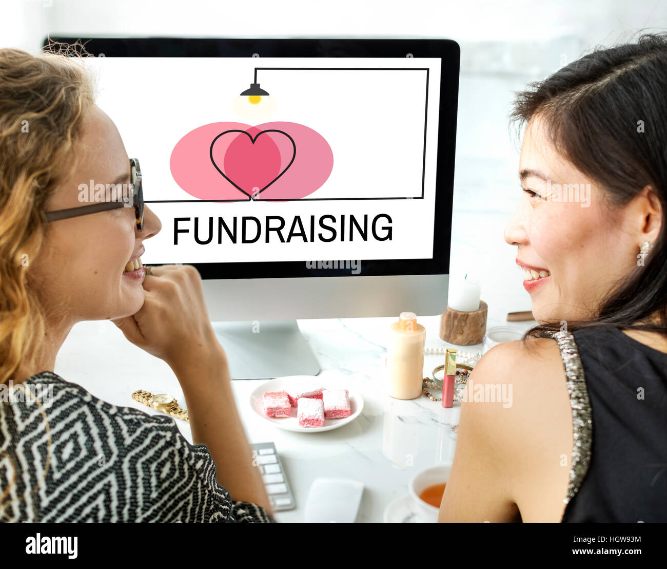 Fundraising Support Heart Icon Concept Stock Photo - Alamy