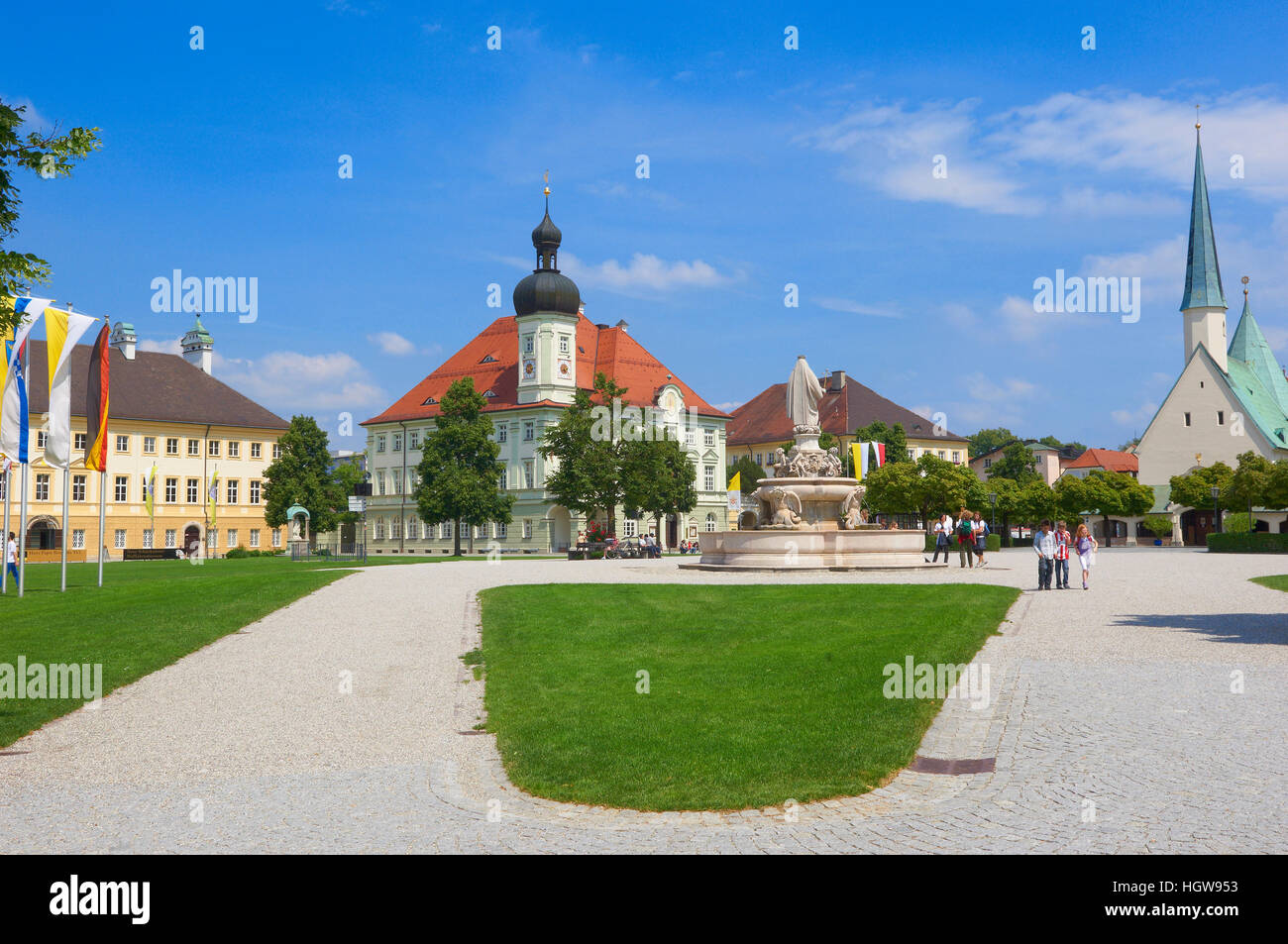 Altoetting, Town Hall, Chapel Square, Upper Bavaria, Bavaria, Germany ...