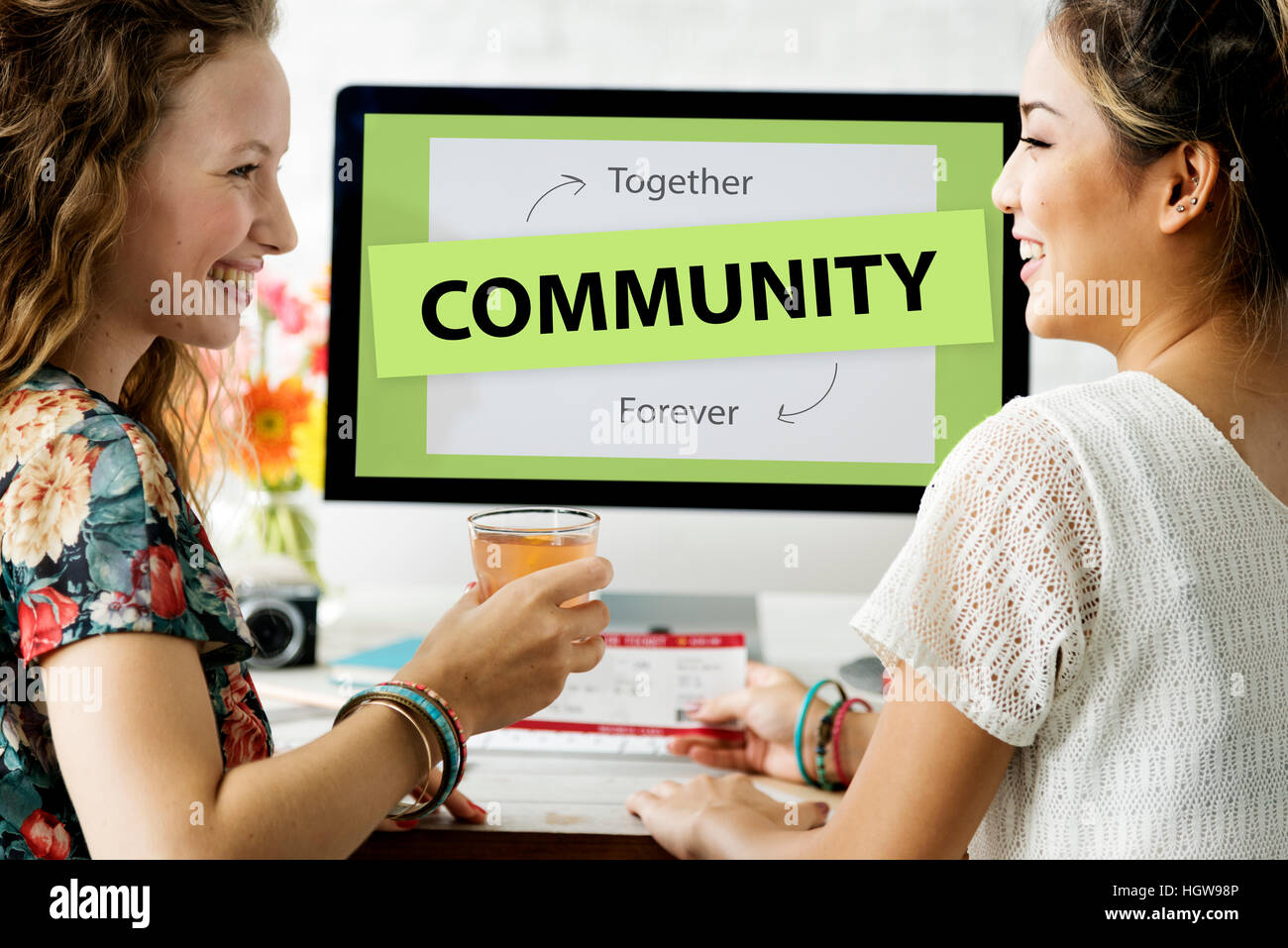 Best Friends Love Partnership Concept Stock Photo - Alamy