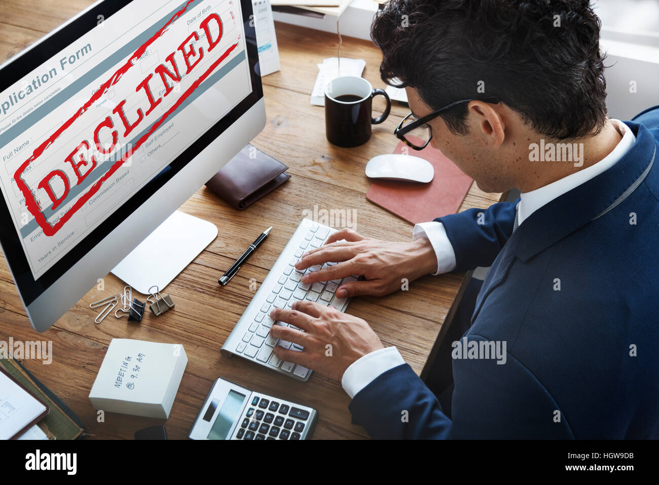 Declined Deny Reject Stamp Concept Stock Photo - Alamy