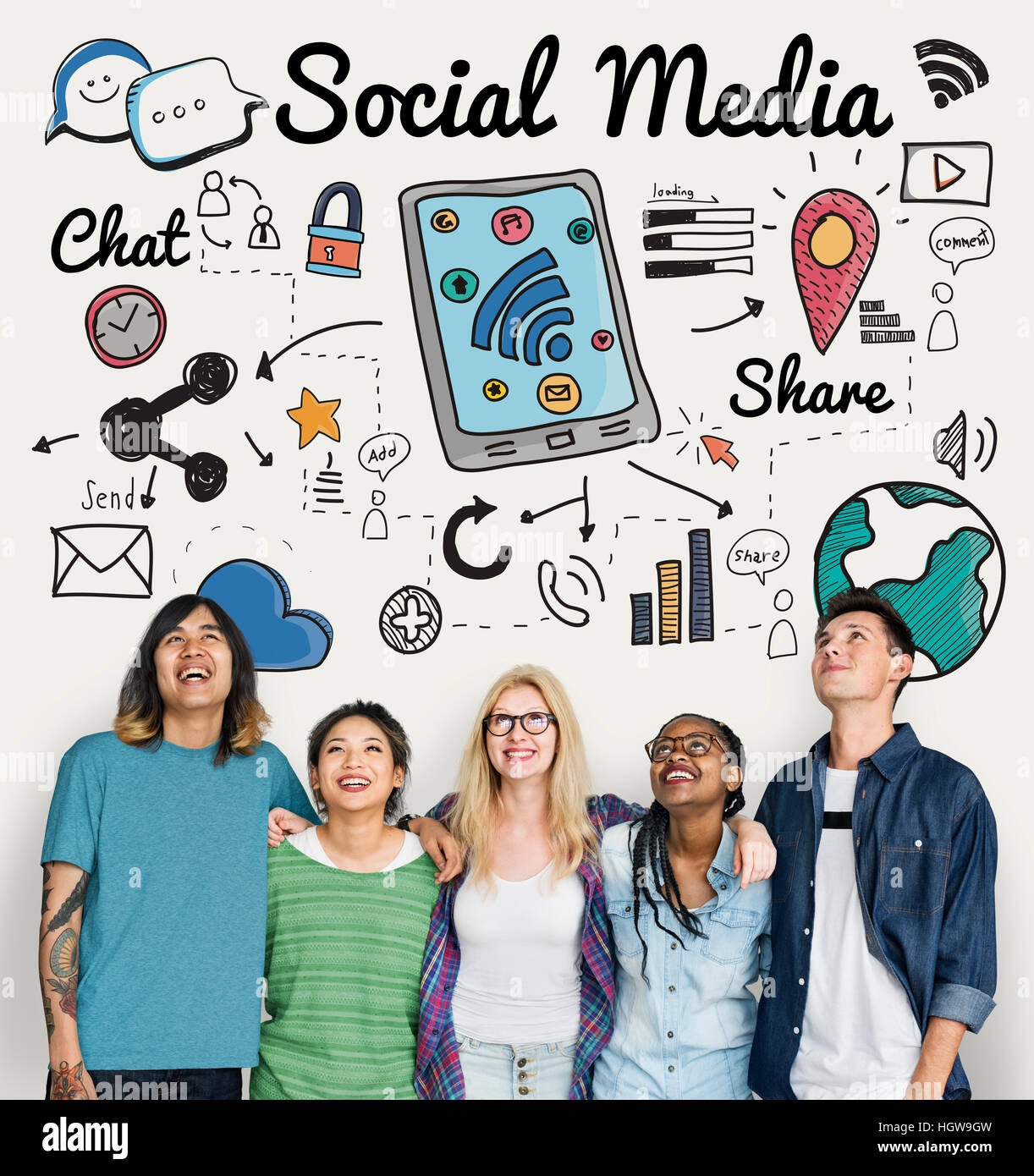 Social Media Internet Technology Concept Stock Photo - Alamy