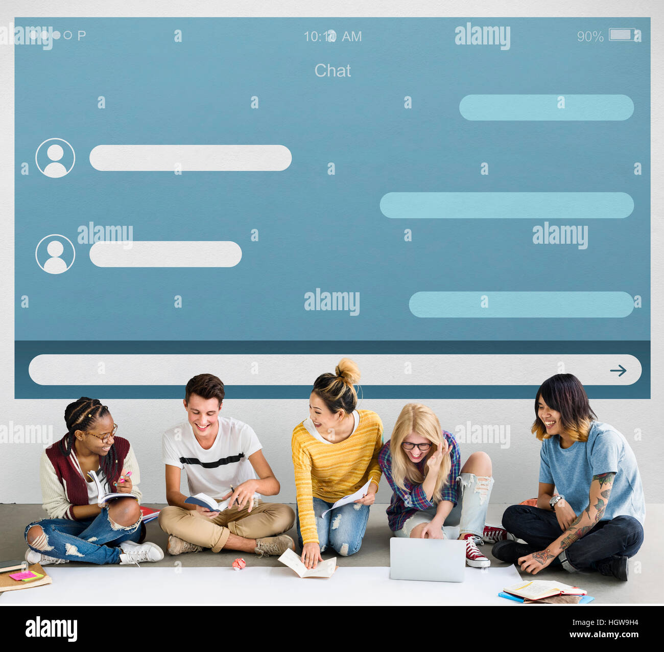Blank Chat Mock Up Concept Stock Photo - Alamy