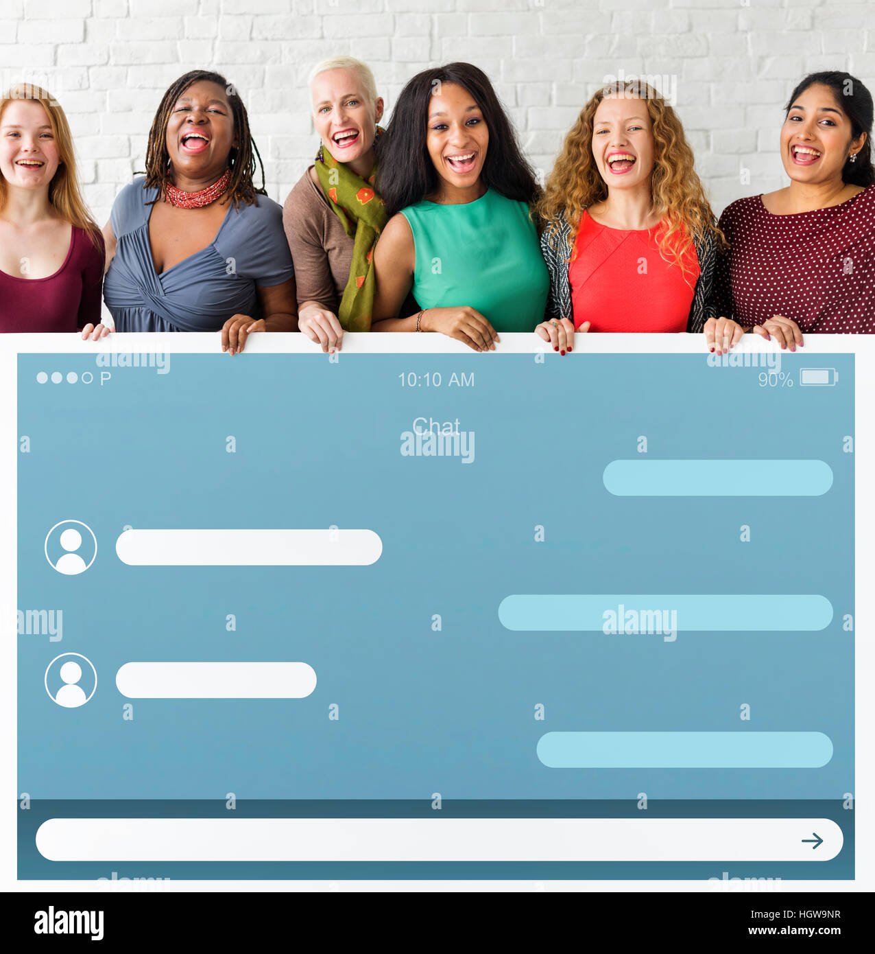 Blank Chat Mock Up Concept Stock Photo - Alamy