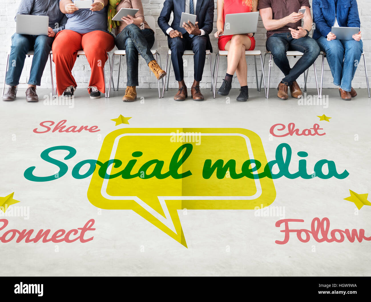 Communication Connection Social Media Concept Stock Photo - Alamy