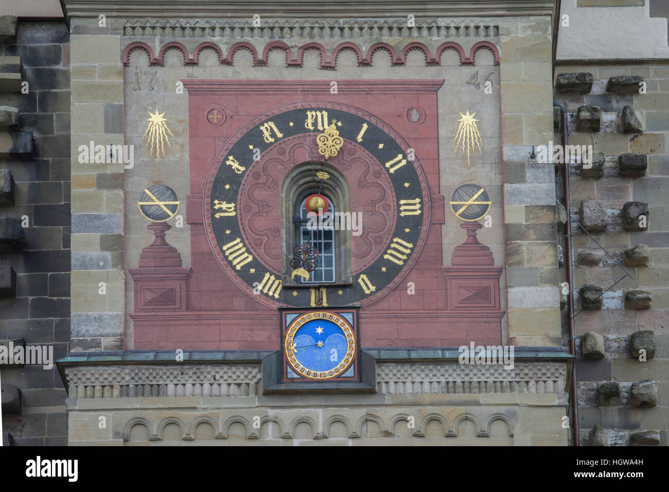 Historic Clock of St Michael, Baden-Wuerttemberg, Heilbronn-Franconia ...