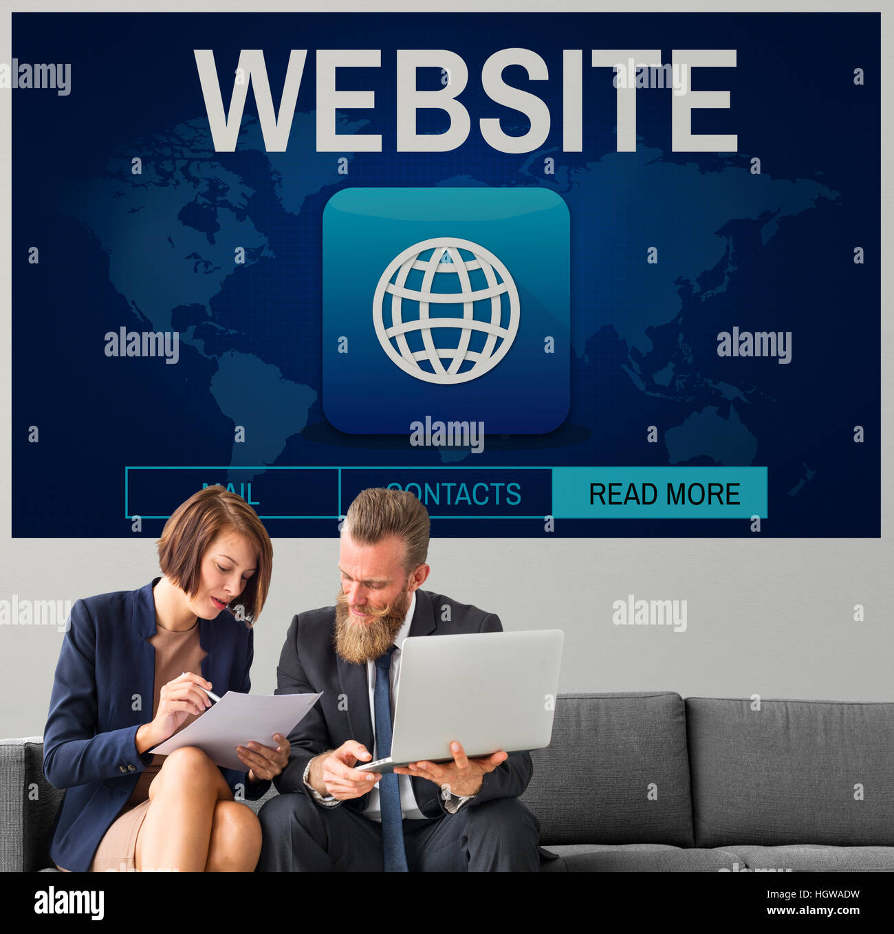 Website Global Worldwide Icon Concept Stock Photo - Alamy