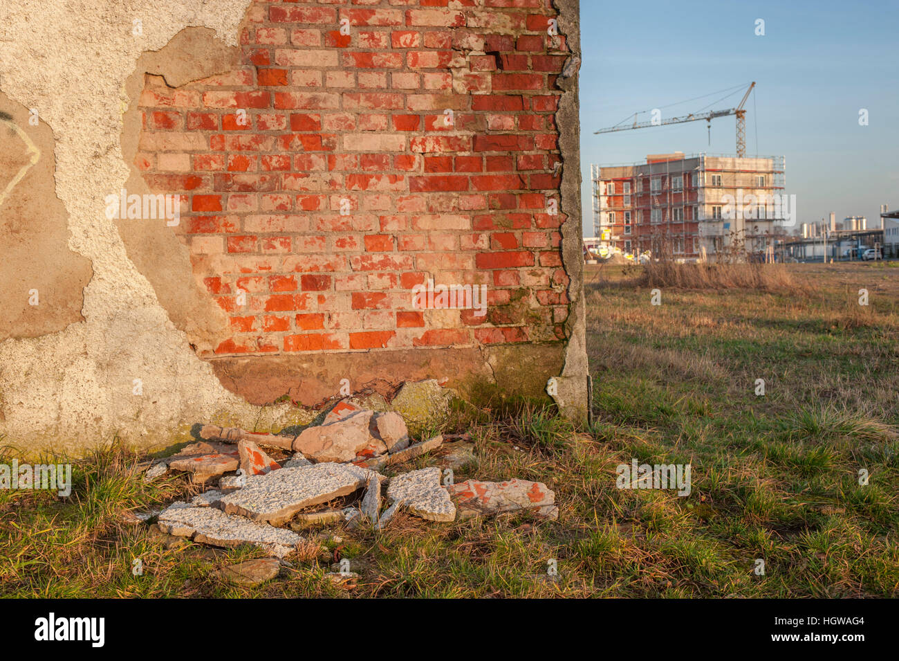 Architectural Contrast between decay and new construction, Baden ...