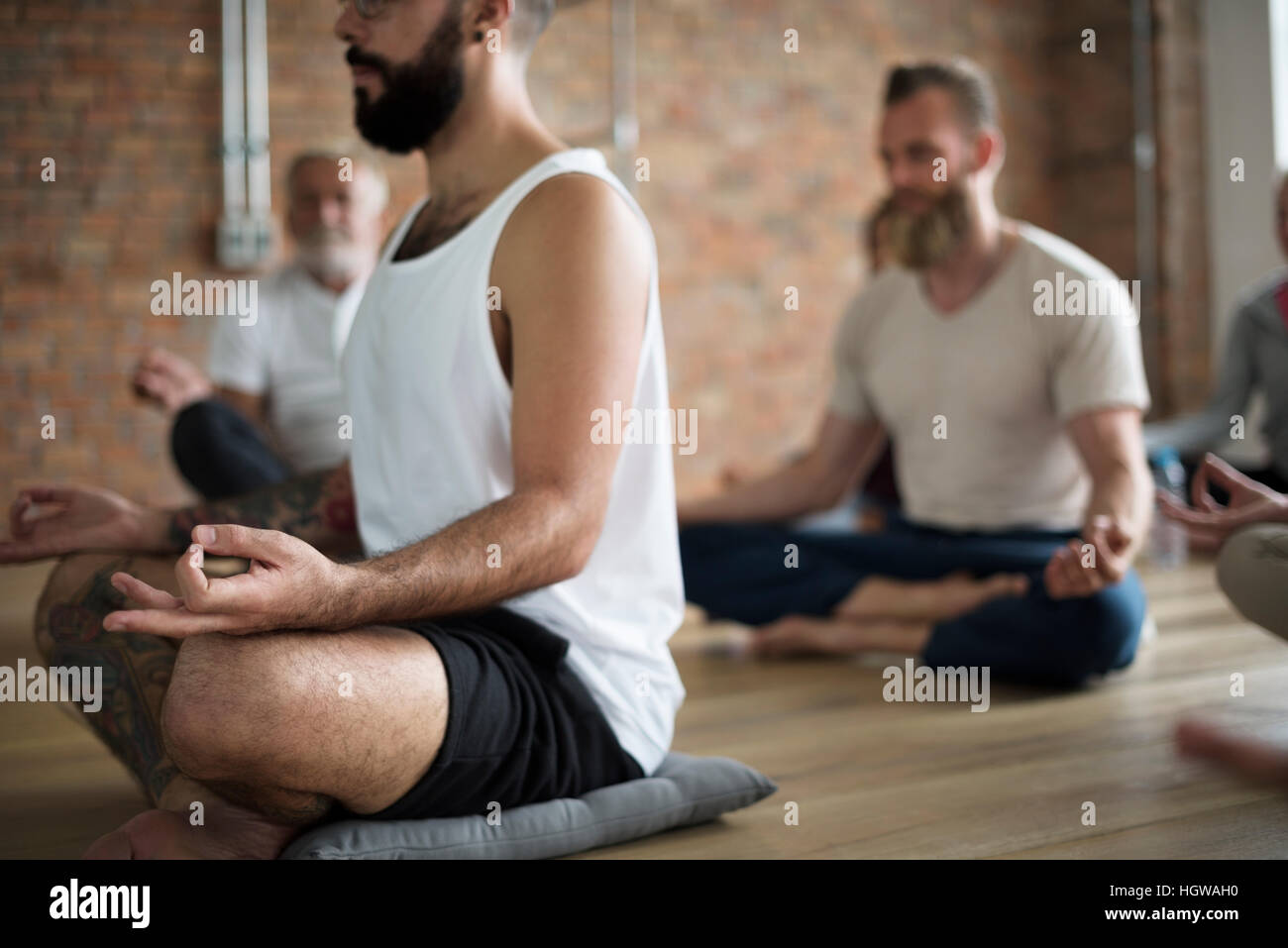 Exercise International Group Relaxation Fitness Concept Stock Photo - Alamy