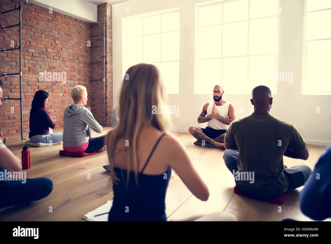 Exercise International Group Relaxation Fitness Concept Stock Photo - Alamy