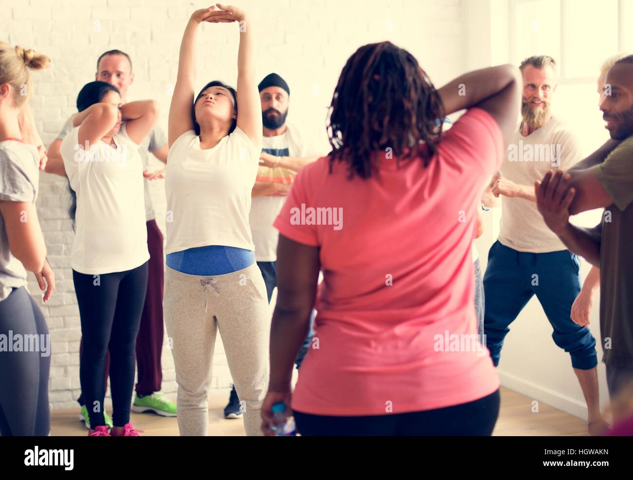 Diversity People Exercise Class Relax Concept Stock Photo - Alamy