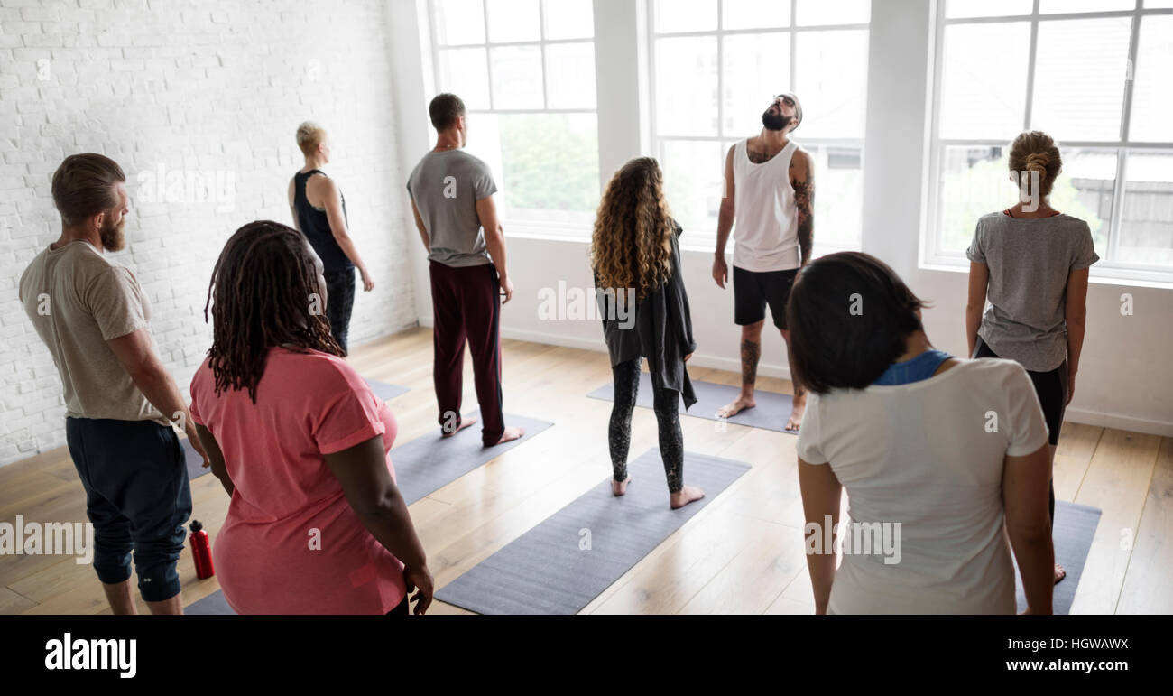 Exercise International Group Relaxation Fitness Concept Stock Photo - Alamy