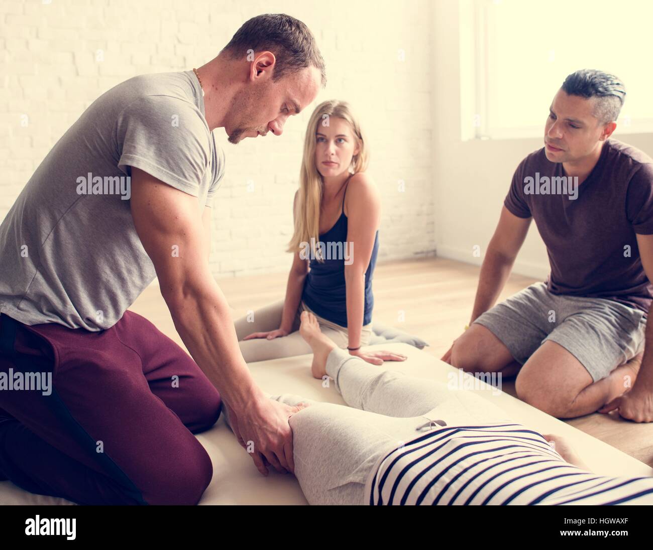 Health Wellness Massage Training Concept Stock Photo - Alamy