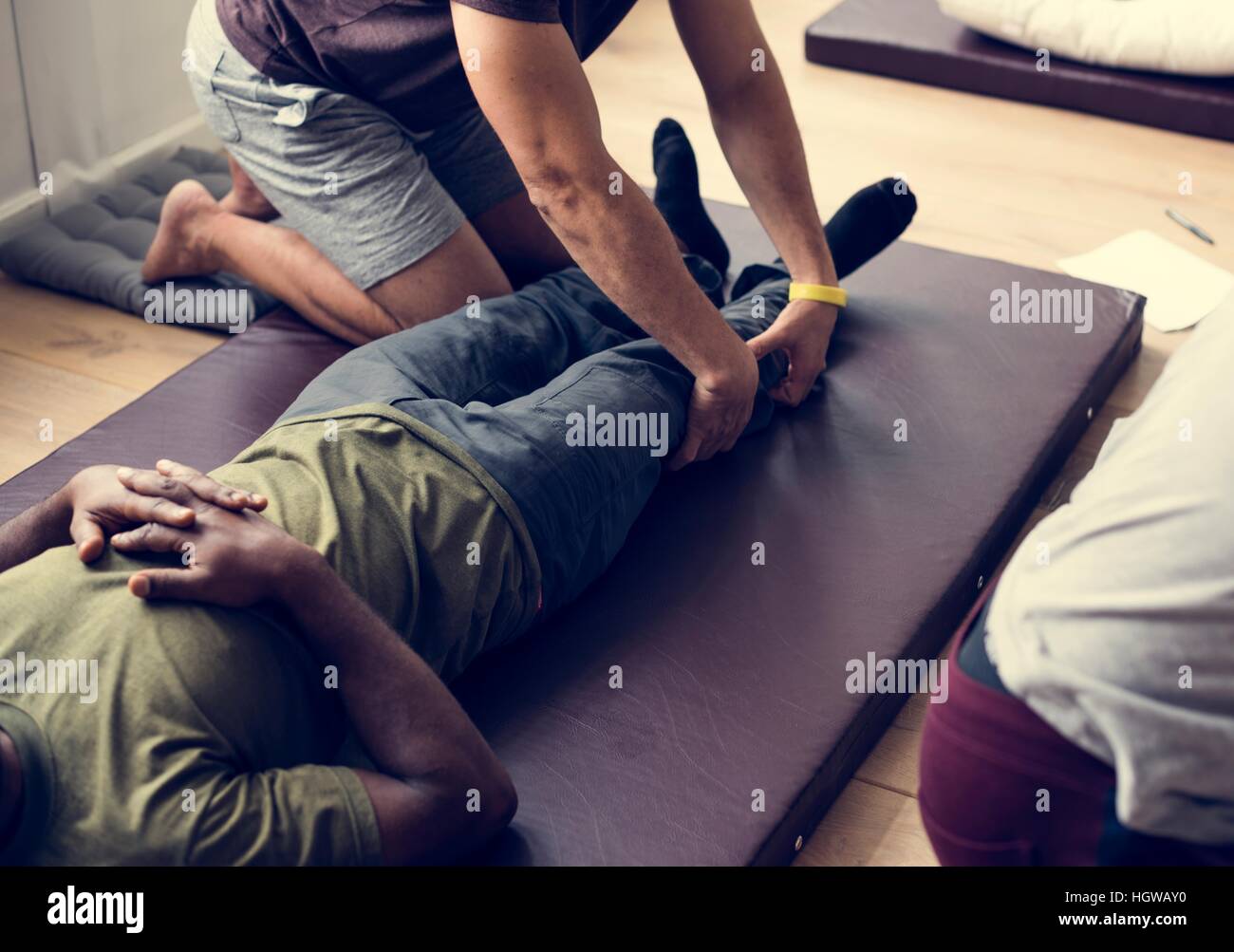 Health Wellness Massage Training Concept Stock Photo - Alamy