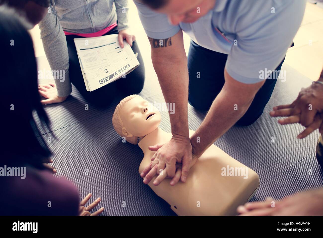 CPR First Aid Training Concept Stock Photo - Alamy