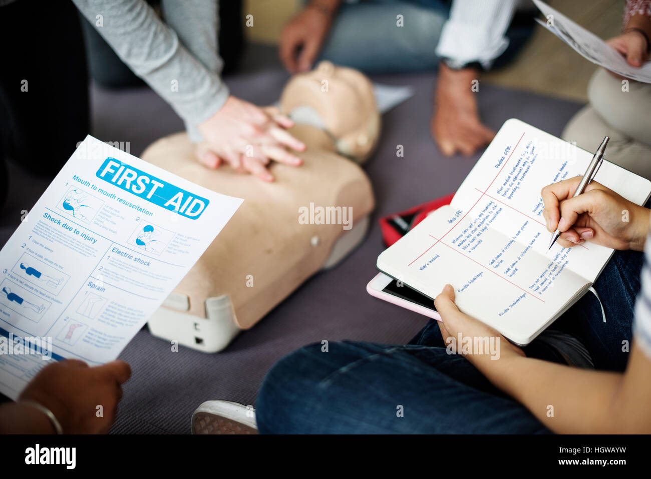 CPR First Aid Training Concept Stock Photo - Alamy