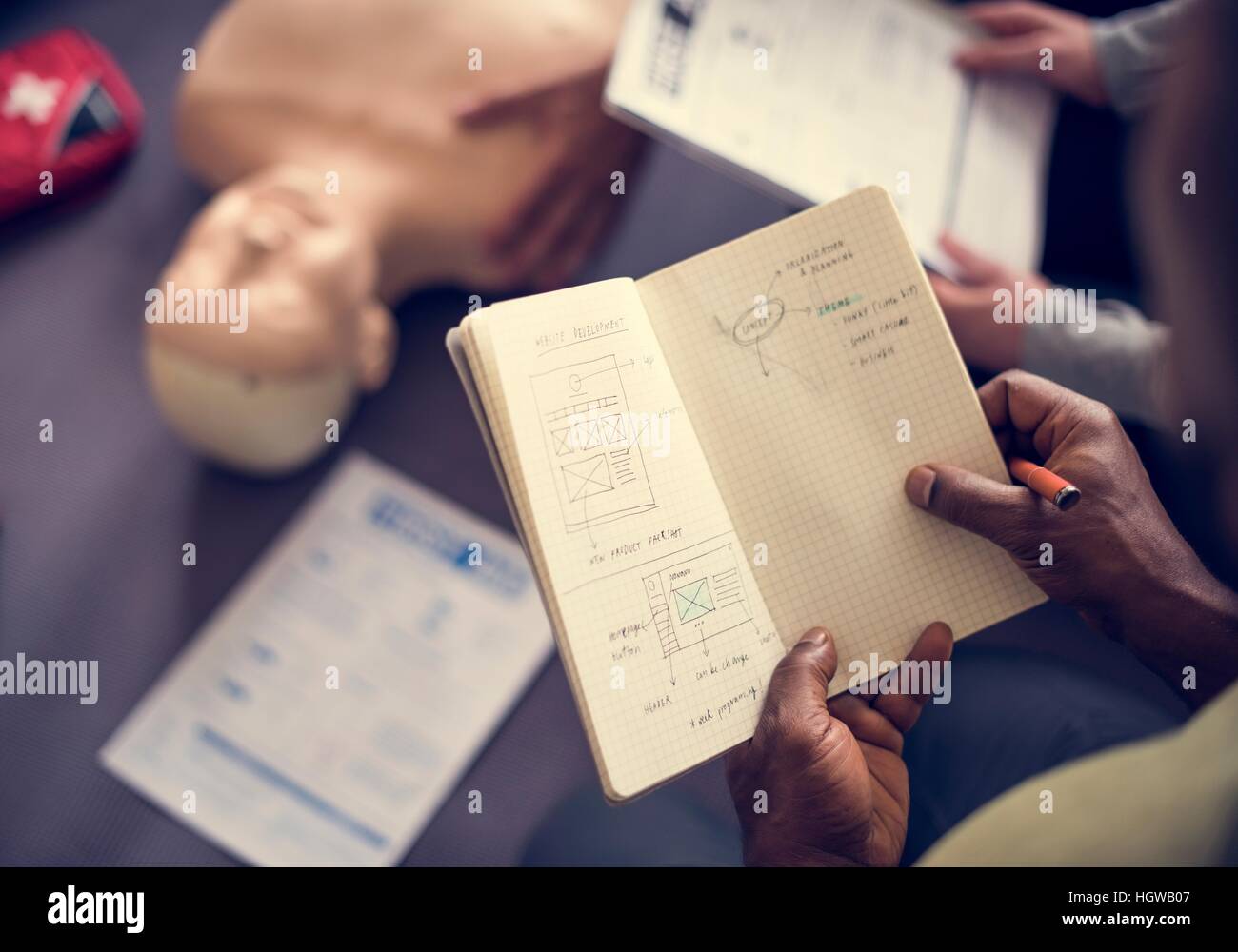 CPR First Aid Training Concept Stock Photo - Alamy