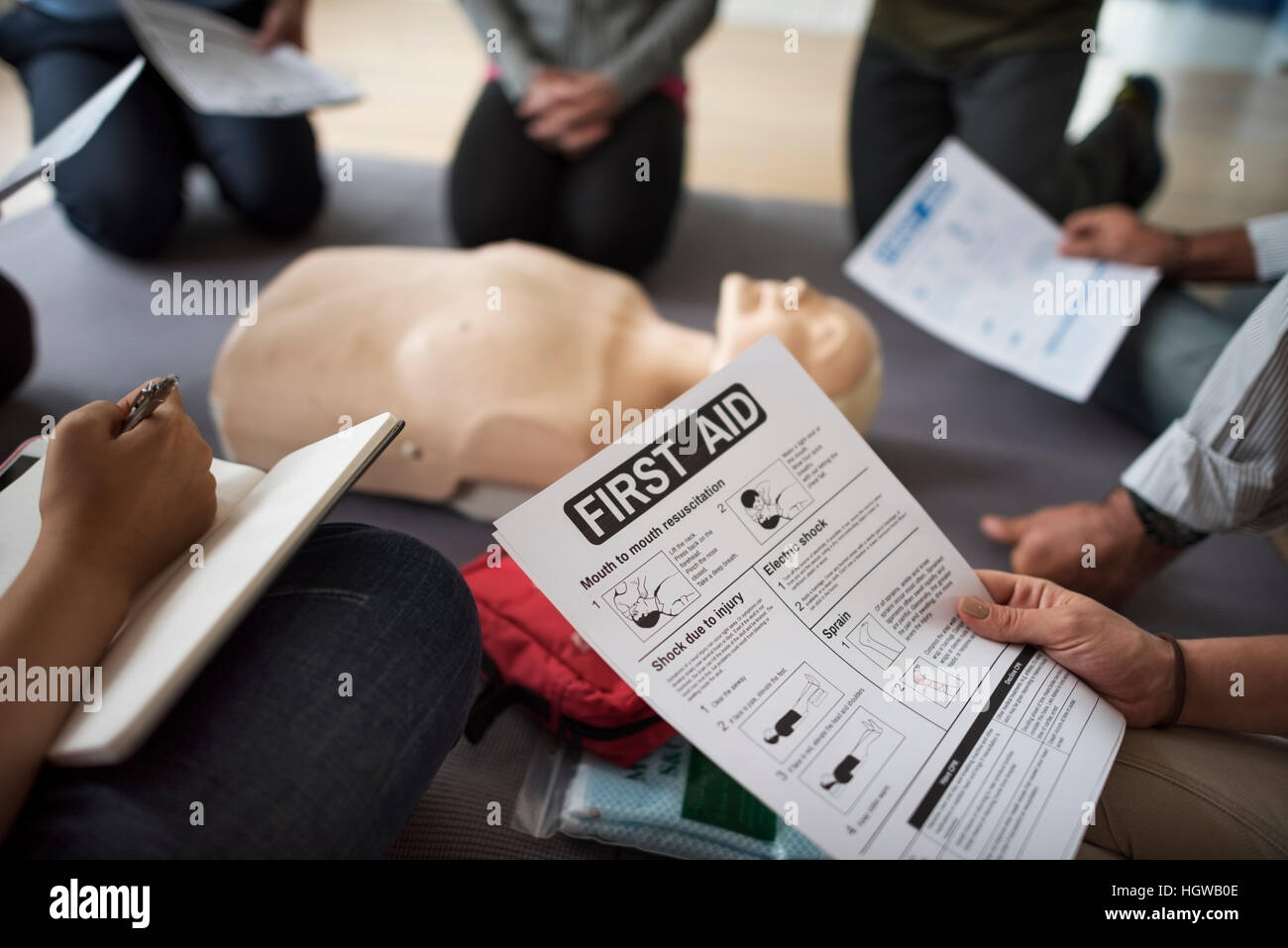 CPR First Aid Training Concept Stock Photo - Alamy