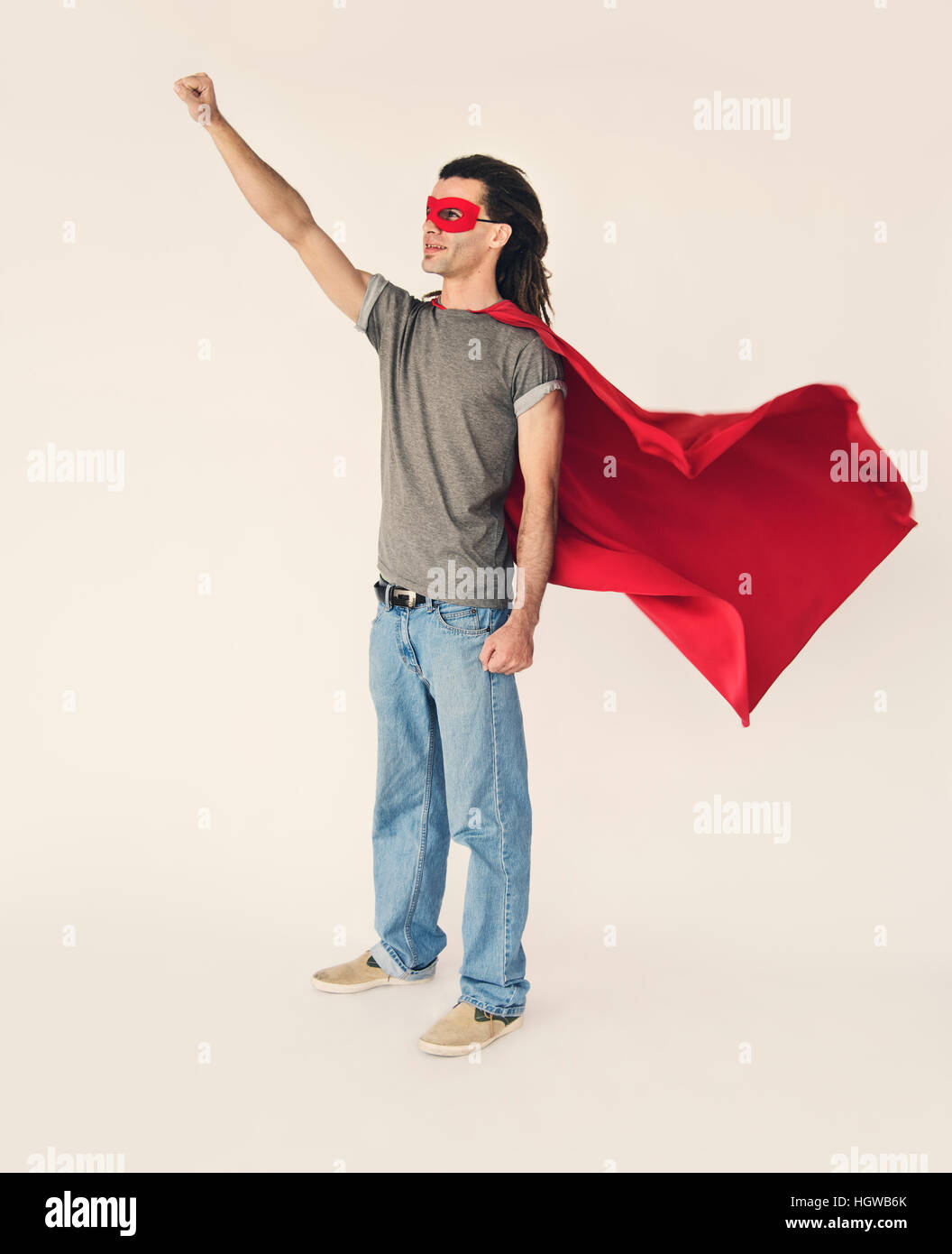 Super Hero Costume Fun Concept Stock Photo - Alamy