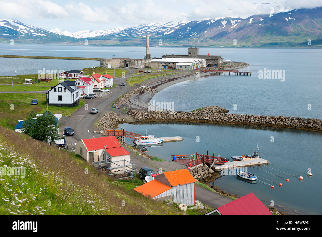 Hjalteyri, Fjord Eyjafjordur, Iceland Stock Photo - Alamy