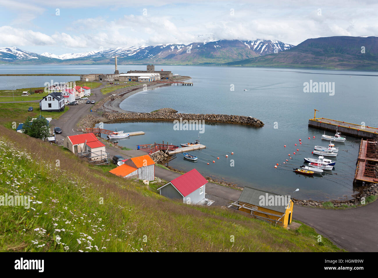 Hjalteyri, Fjord Eyjafjordur, Iceland Stock Photo - Alamy