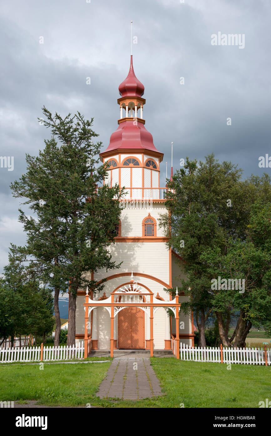 Church, Grundarkirkja, Grund, Iceland Stock Photo - Alamy