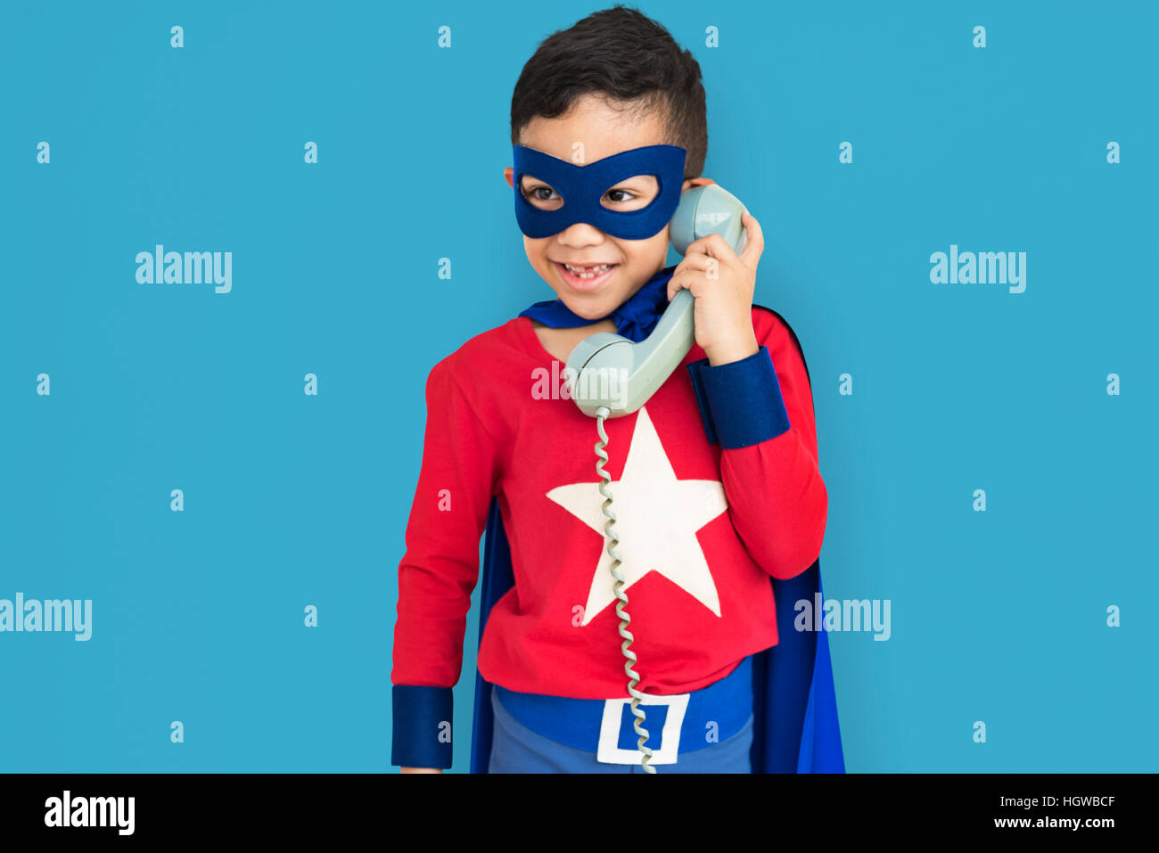 Superhero Boy Child Courageous Kid Concept Stock Photo - Alamy
