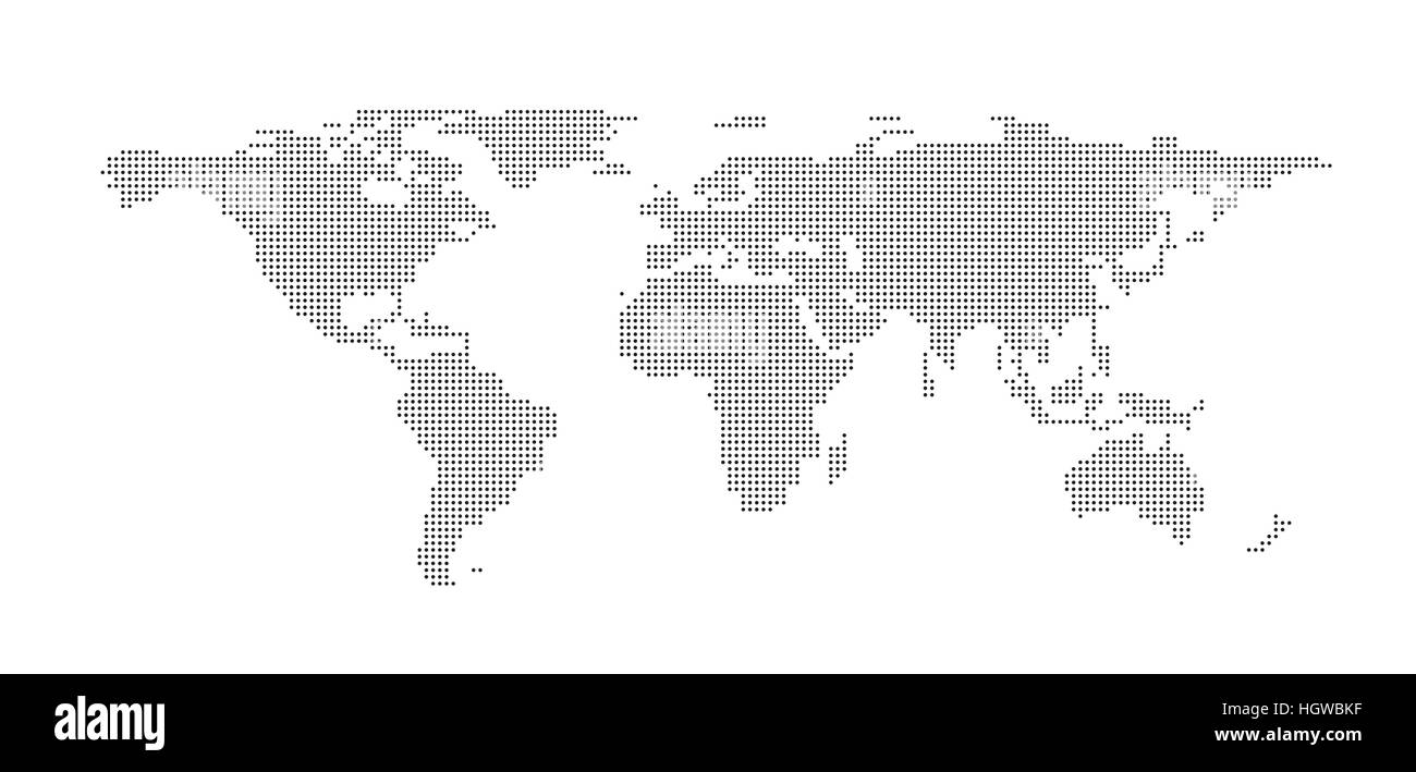 Dotted World Map Stock Vector Image And Art Alamy