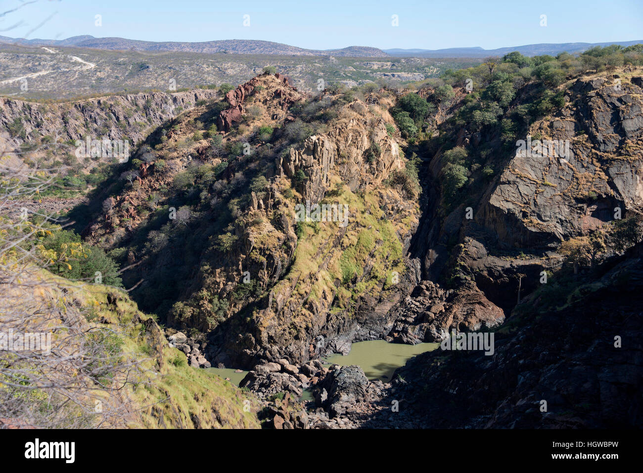 Ruacana falls without water, Namibia Stock Photo - Alamy