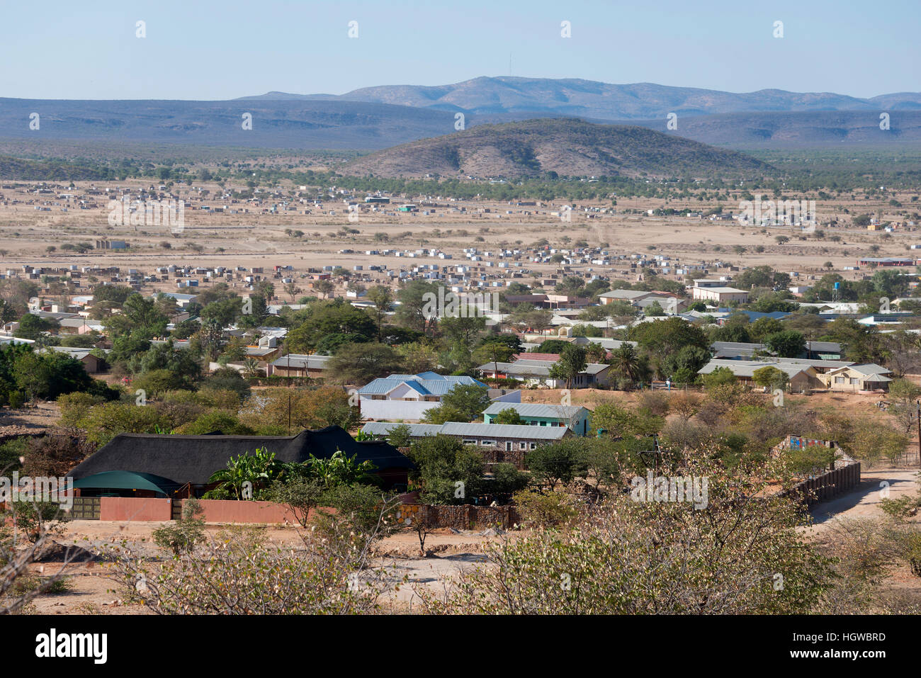 View to Opuwo, Namibia Stock Photo - Alamy